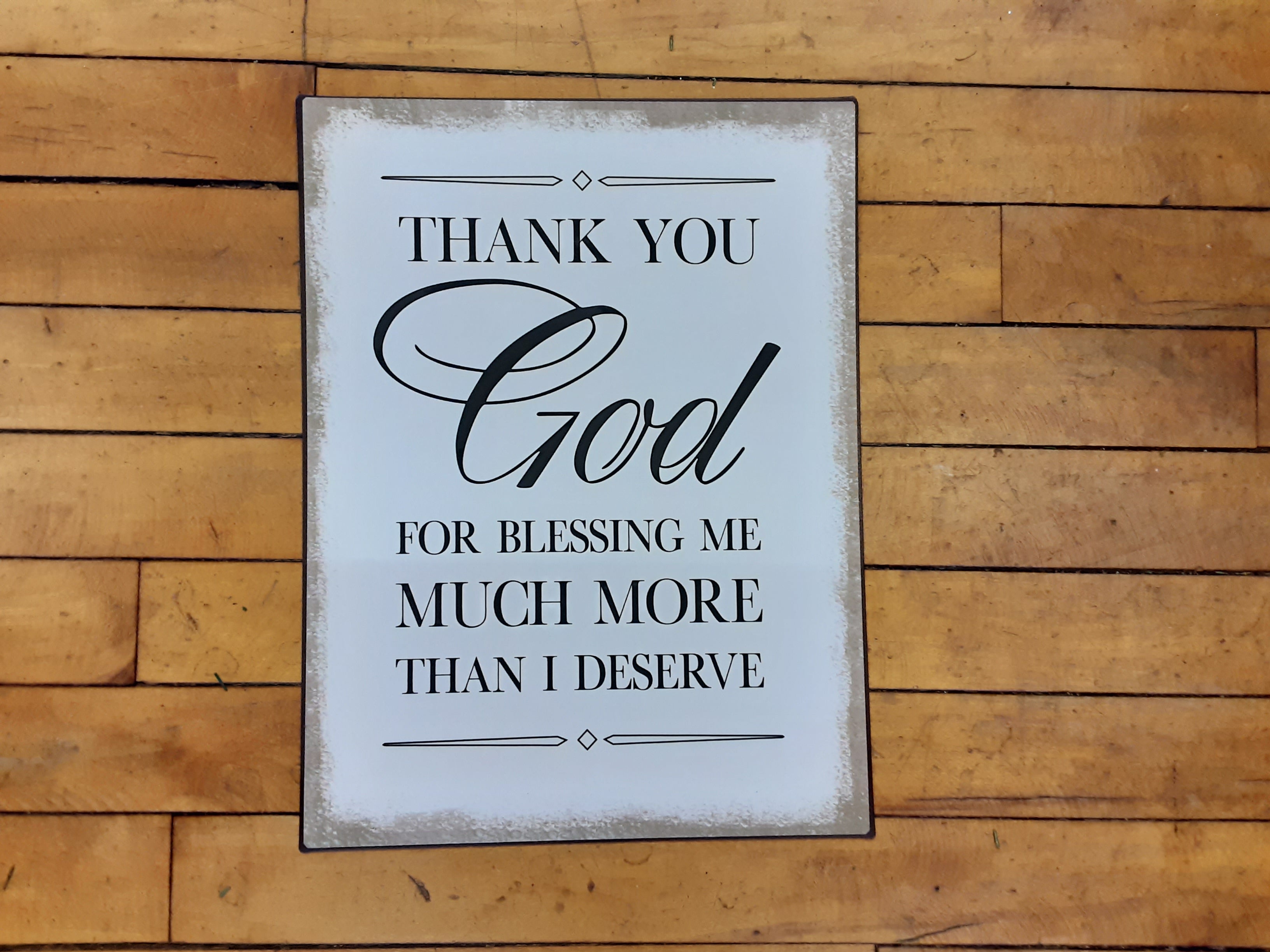 Thank God Metal Sign – Back-En-Thyme